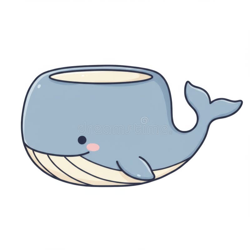 Cute Cartoon Whale Illustration Stock Illustration - Illustration of graphic, white: 387333368