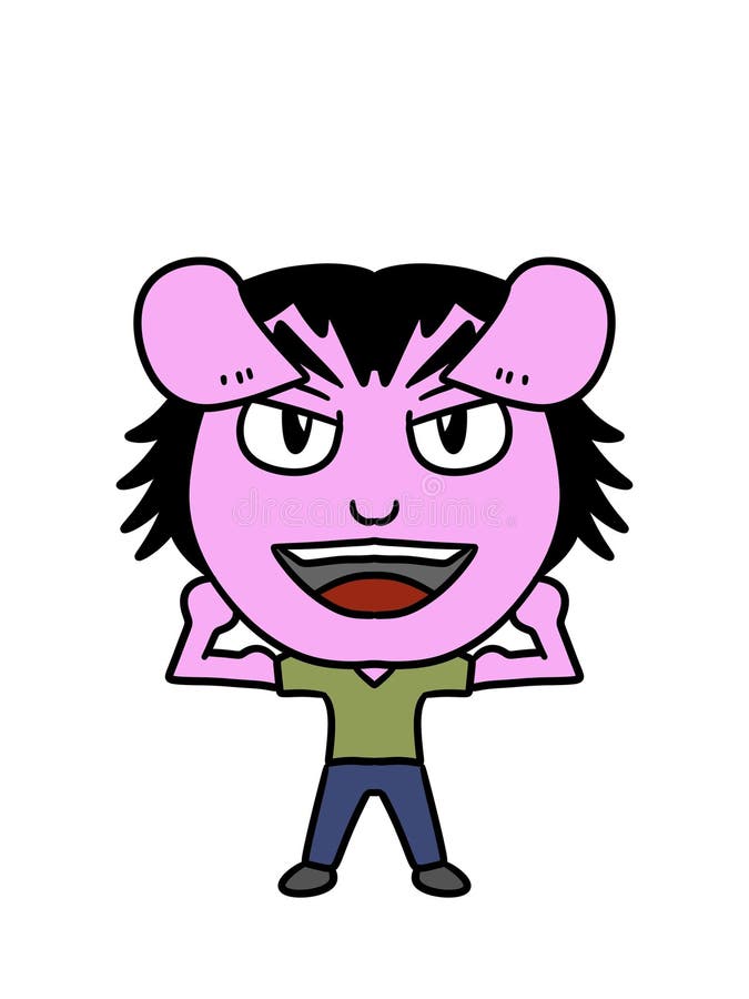 Cute Cartoon on White Background Stock Illustration - Illustration of ...