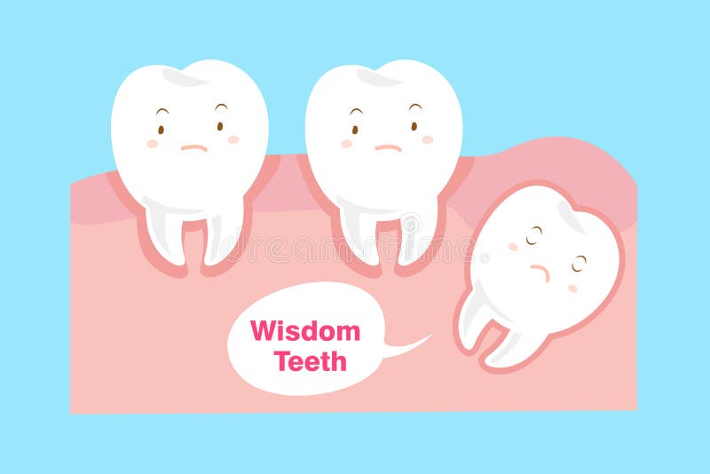 Cute cartoon wisdom teeth stock vector. Illustration of cute - 98176002