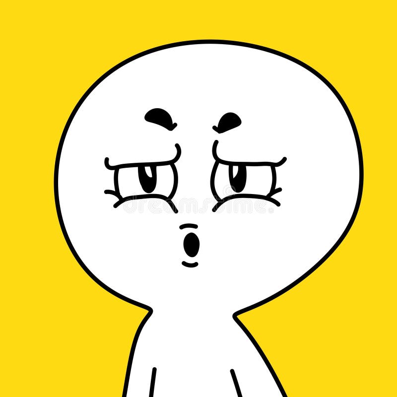 Cute Cartoon on Yellow Background Stock Illustration - Illustration of ...