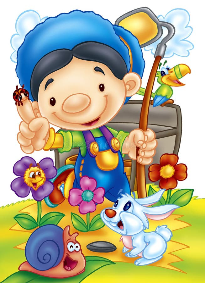 Cute cartoons stock illustration. Illustration of active - 8132084