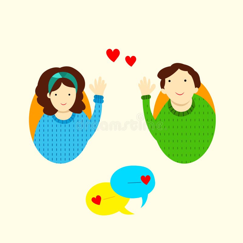 Cute Cartoons Chat Messenger Vector Design Stock Illustration ...