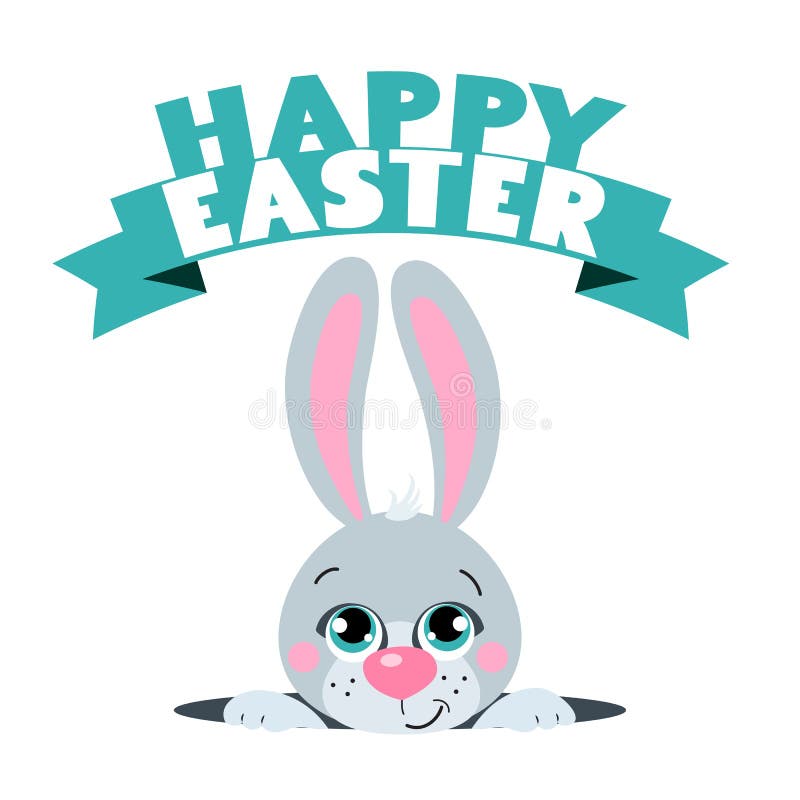 Cute Cartoons Easter Rabbit. Suitable for Easter Design Stock Vector ...