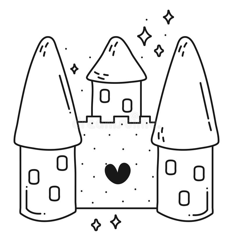 Cute castle design stock vector. Illustration of magic - 272026489