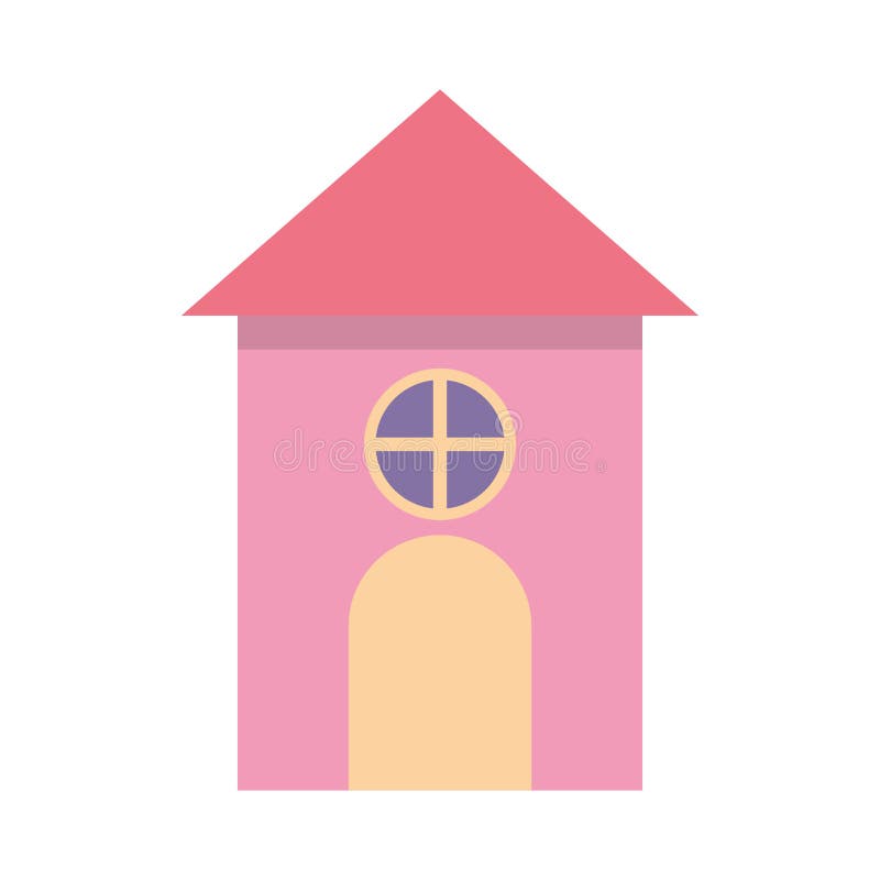 Cute castle isolated icon stock vector. Illustration of fairy - 80582223