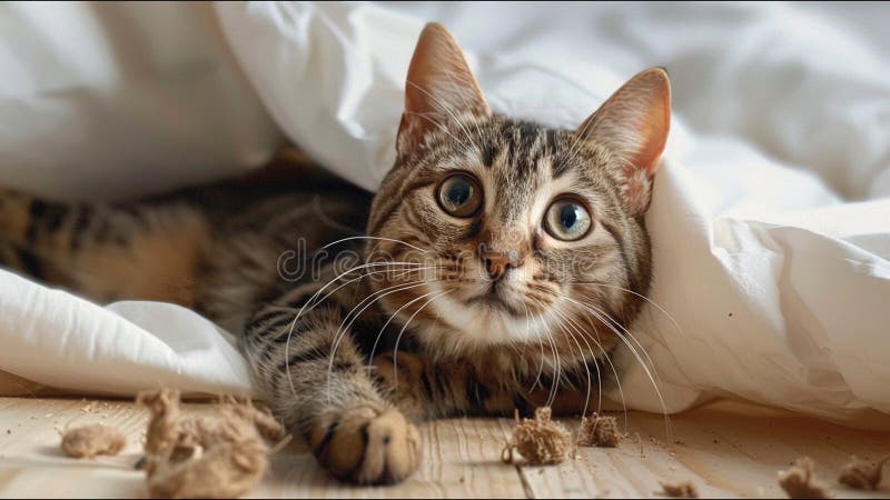 Cute Cat Adorable Moment Housecat Stock Illustration - Illustration of ...