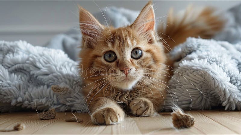 Cute Cat Adorable Moment Housecat Stock Illustration - Illustration of ...