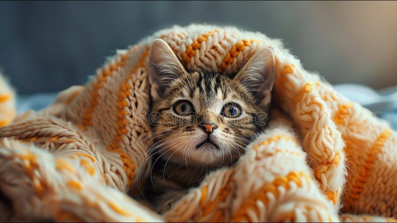 Cute Cat Adorable Moment Housecat Stock Illustration - Illustration of ...