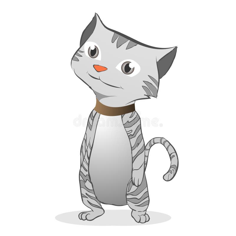 Cute cat cartoon stock vector. Illustration of cute, staring - 23266837