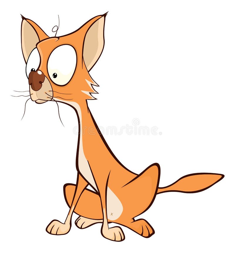 Cute cat cartoon stock vector. Illustration of caricature - 59771284