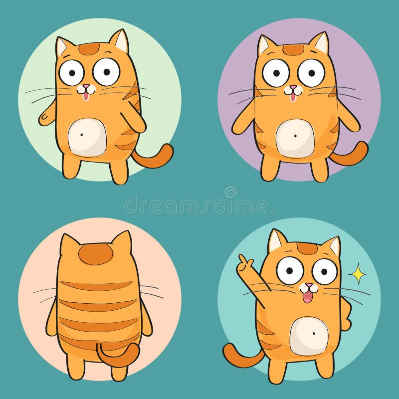 Cute cat character stock vector. Illustration of cool - 66521839