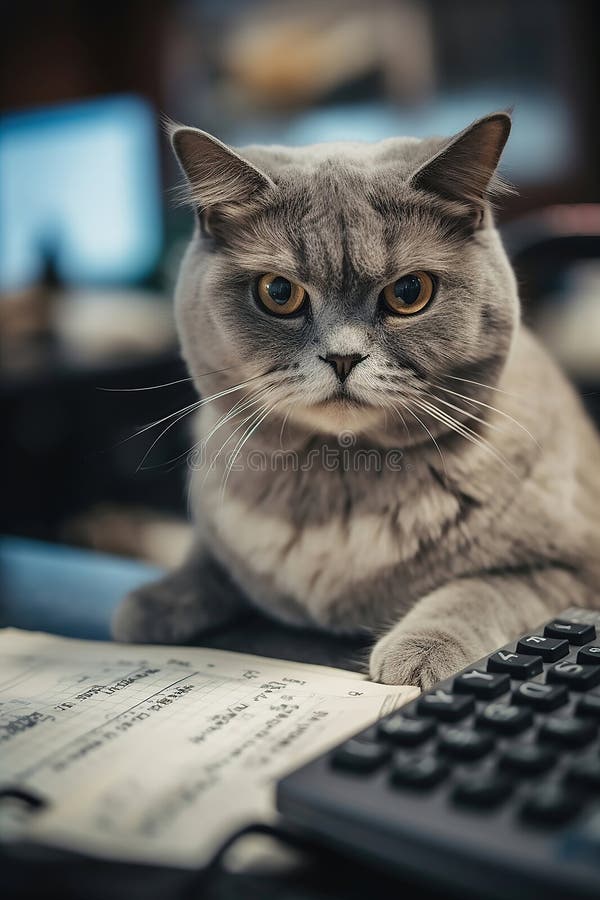 Cute Cat on the Counter Had a Shocked Expression on Its Face ...