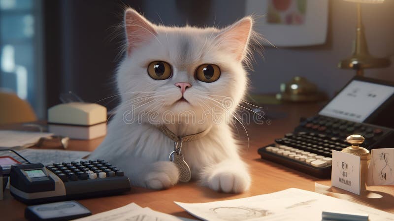 Cute Cat on the Counter Had a Shocked Expression on Its Face ...