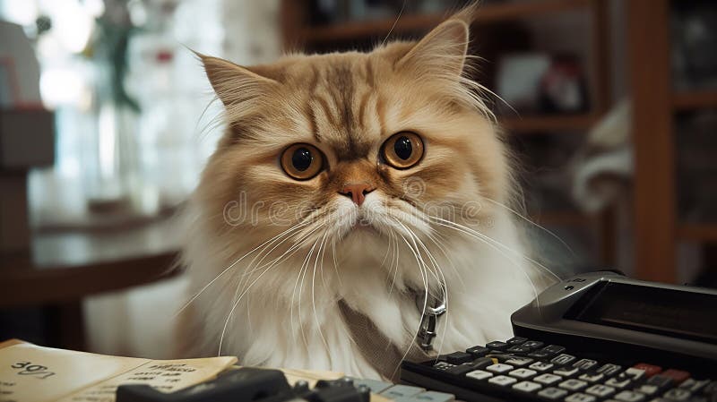 Cute Cat on the Counter Had a Shocked Expression on Its Face ...