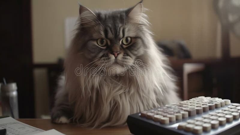 Cute Cat on the Counter Had a Shocked Expression on Its Face ...