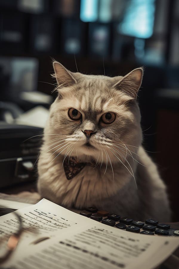 Cute Cat on the Counter Had a Shocked Expression on Its Face ...