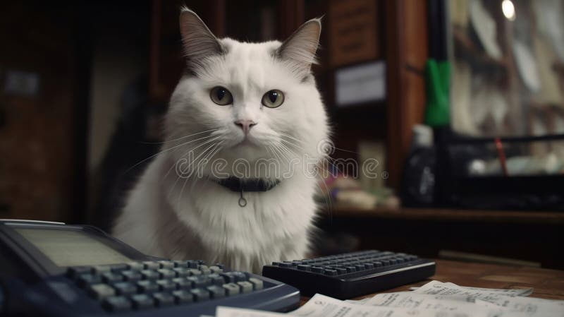 Cute Cat on the Counter Had a Shocked Expression on Its Face ...