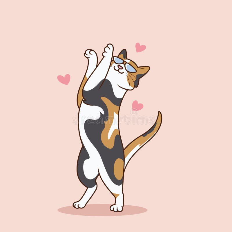 Cute Cat Dancing Stock Illustrations – 678 Cute Cat Dancing Stock ...