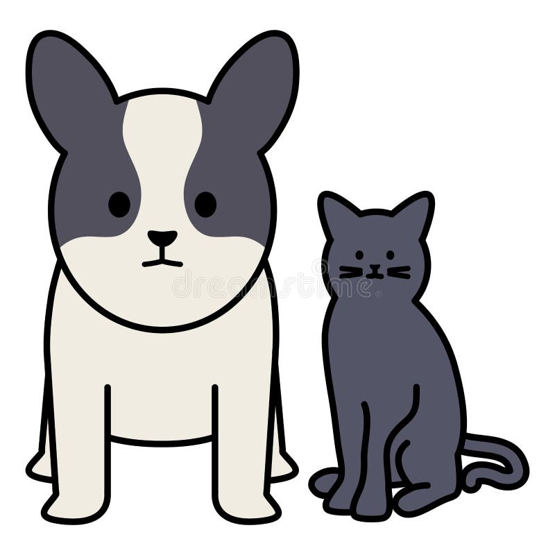 Cute Cat and Dog Mascots Adorables Characters Stock Vector ... Cute Cat and Dog Mascots Adorables Characters Stock Vector ...