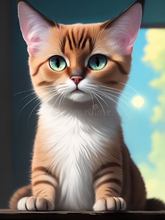 Cute cat 1 stock illustration. Illustration of beautiful - 272392781