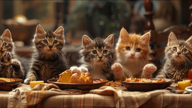 Cute Cat Eating Dinner Fine Dining Kitty Meme Funny Cats Adorable Pets ...