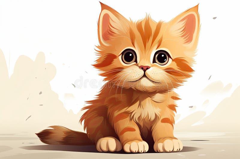 Cute Cat Elements Art 3d Illustration Stock Illustration - Illustration ...