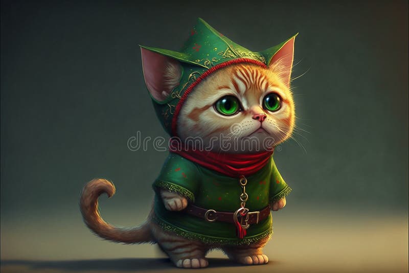 Elf Cat Stock Illustrations – 483 Elf Cat Stock Illustrations, Vectors ...