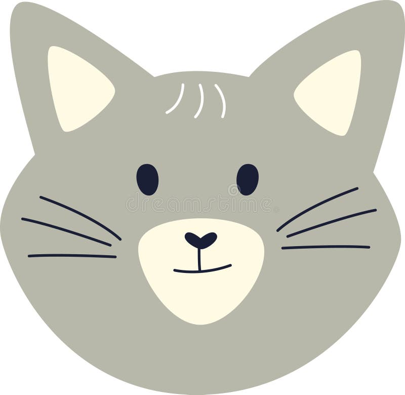 Cute Cat Face stock vector. Illustration of funny, kitten - 293779114