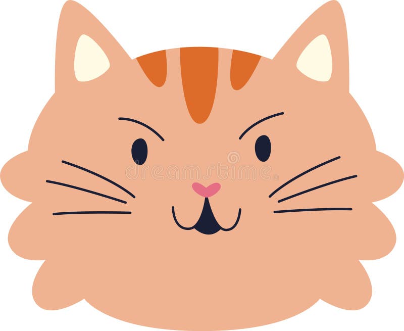 Cute Cat Face stock vector. Illustration of vector, print - 293783936