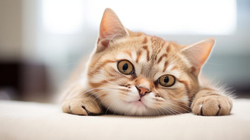 Cute Cat with a Goofy Expression Stock Illustration - Illustration of ...