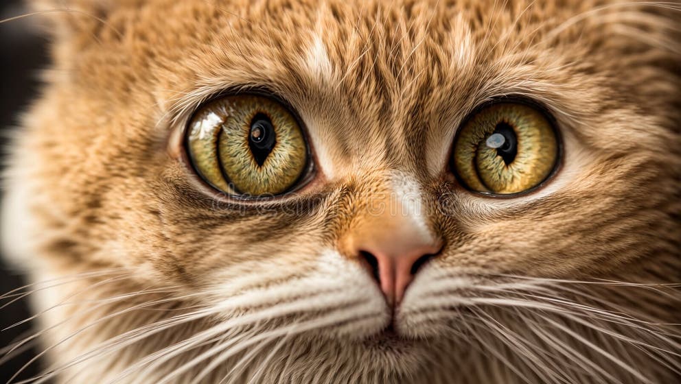 Cute Cat Head Excitement Madness Expression Furry Stock Illustration ...