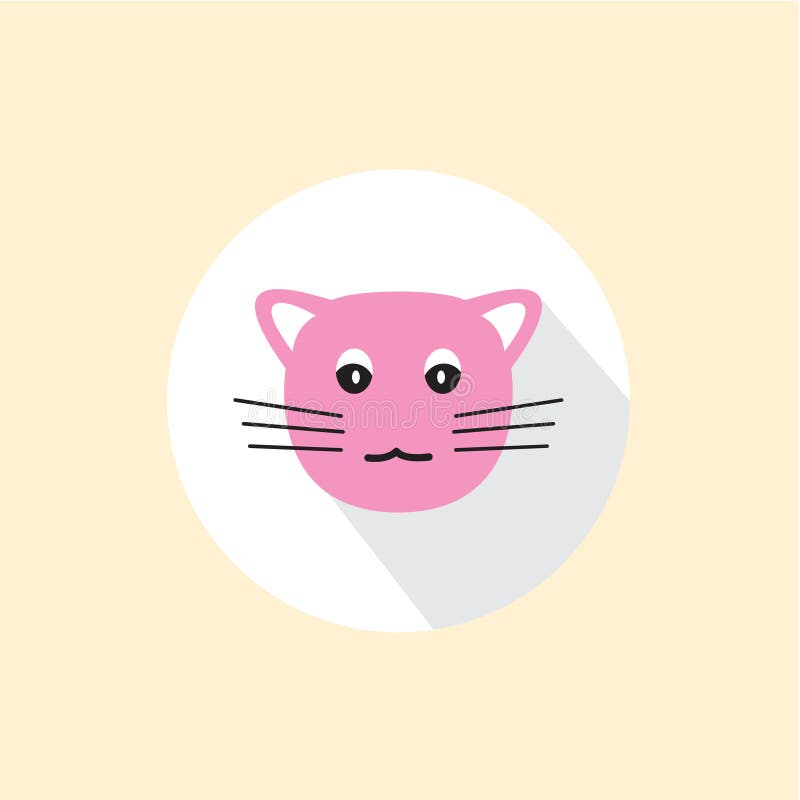 Cute cat icon flat design stock vector. Illustration of style - 171640515