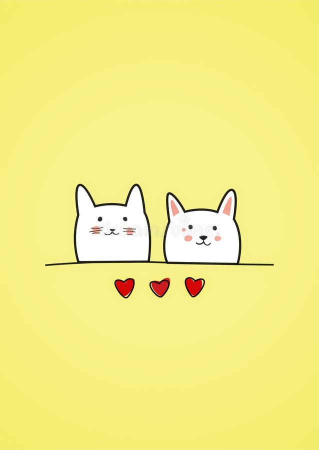 Cute Cat Logo for Online Shop Stock Illustration - Illustration of ...