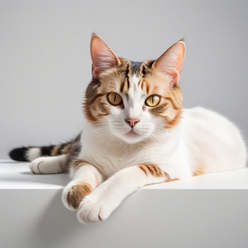 Cute Cat Lying in Sunny Spot Stock Illustration - Illustration of skin ...