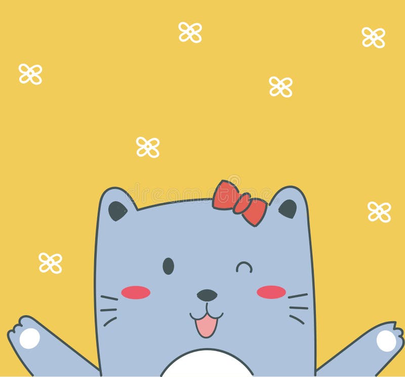 Cat Saying Hello Stock Illustrations – 118 Cat Saying Hello Stock ...