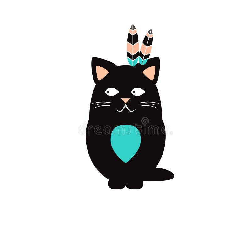 Cute Cat. Simple Modern Vector Illustration Stock Vector - Illustration ...