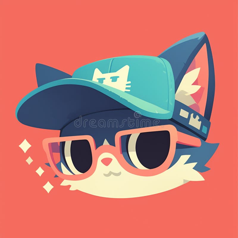 A Cute Cat Software Engineer Cartoon Style Stock Vector - Illustration ...