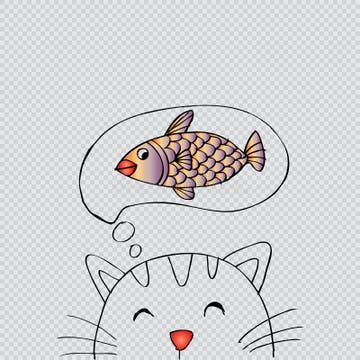 Hungry Cat Thinking Fish Stock Illustrations – 45 Hungry Cat Thinking Fish Stock Illustrations ...