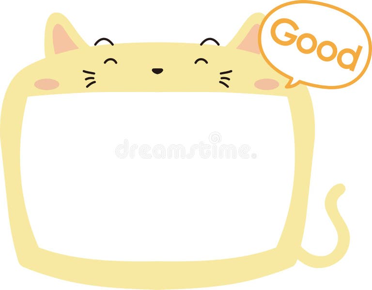 Cute Cat whiteboard stock vector. Illustration of kitten - 193662556