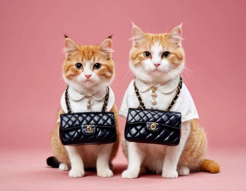 Cute Cats in Classic Clothes with Luxurious Accessories. an Elegant ...