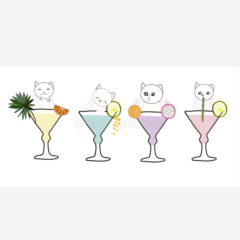Martini Cat Stock Illustrations – 50 Martini Cat Stock Illustrations ...