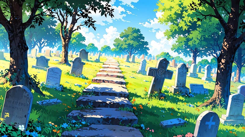 Anime Cemetery Stock Illustrations – 342 Anime Cemetery Stock ...