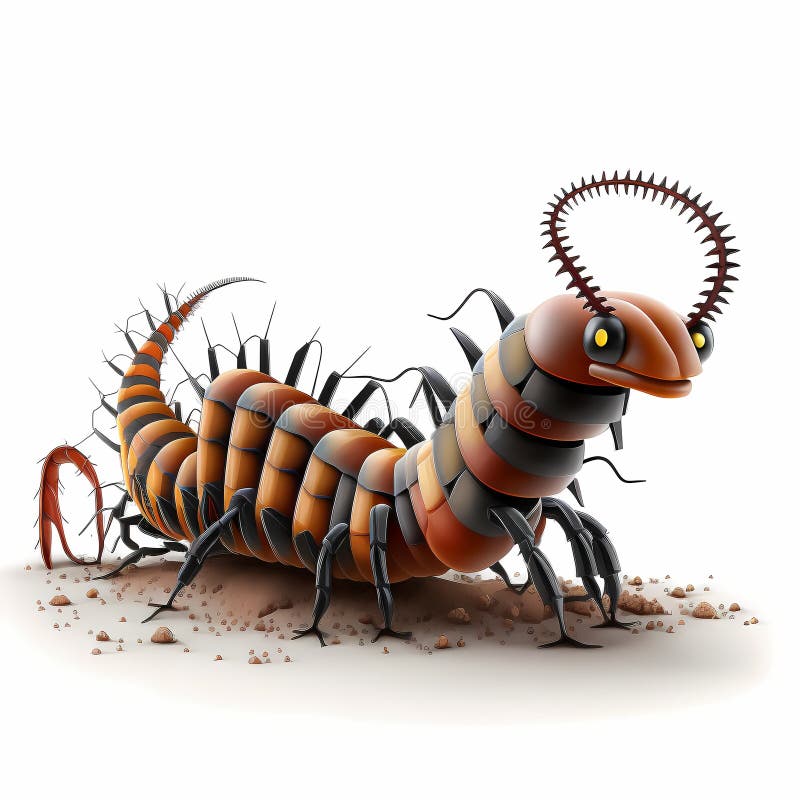 Centipede Cartoon Style. Generative AI Stock Illustration ...