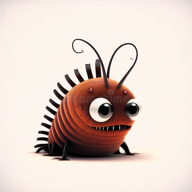 Centipede Cartoon Style. Generative AI Stock Illustration ...