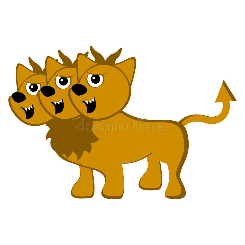 Cute Cerberus. Fantasy Creature Stock Vector - Illustration of ...