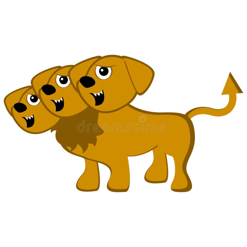 Cute Cerberus. Fantasy Creature Stock Vector - Illustration of ...