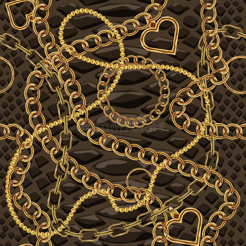 Cute Chain Texture Seamless with Snake Skin Pattern. Flat and Solid ...