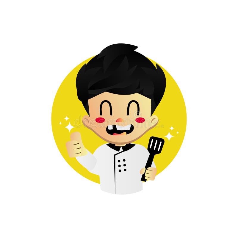 Cute Character Chef Boy Design Vector Stock Vector - Illustration of ...