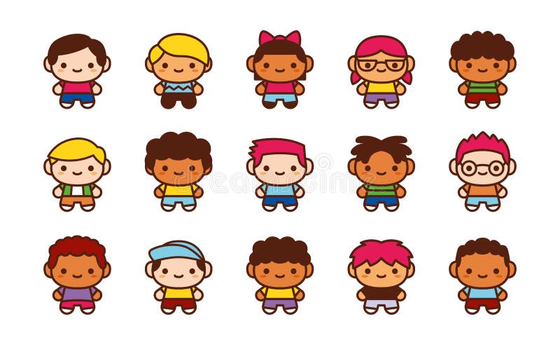 Cute Character Isolated on White Background Stock Vector - Illustration ...