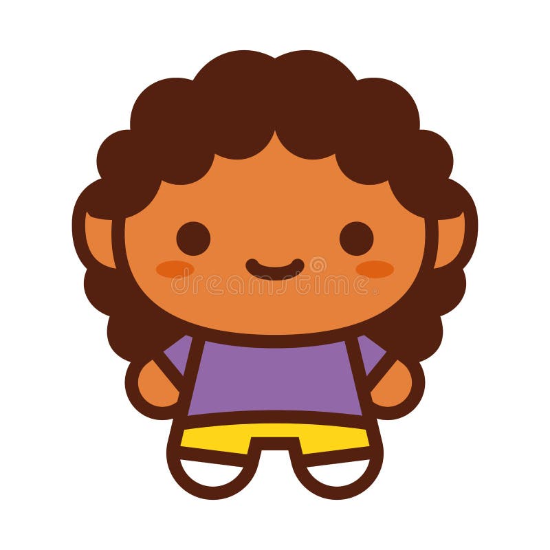 Cute Character Isolated on White Background Stock Vector - Illustration ...